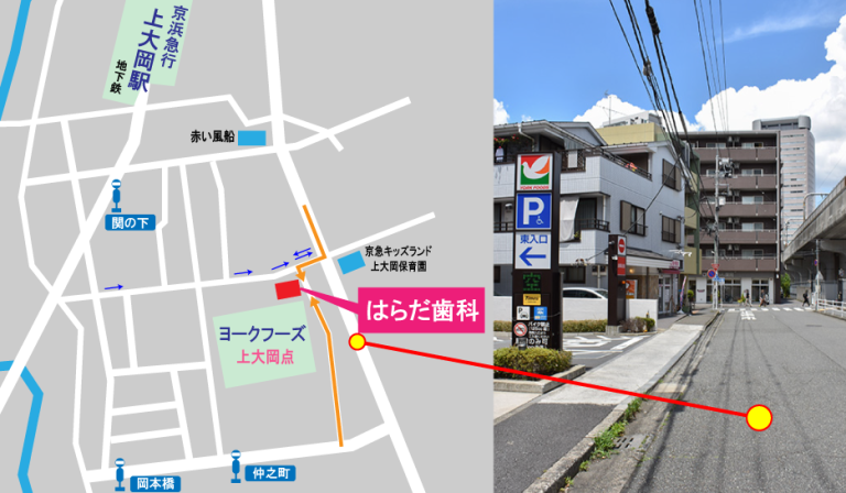 アクセスマップ - はらだ歯科